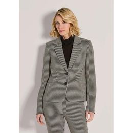 Madeleine Mode MADELEINE Eleganter Einreiher mit Reverskragen in bleigrau / perlwei&szlig; | Gr.: 44