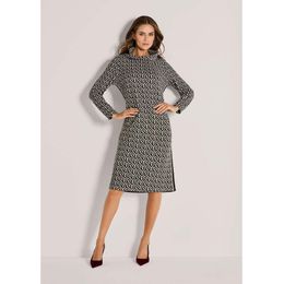 Madeleine Mode MADELEINE Kleid mit Grafik-Jacquard und Rollkragen in berber / schwarz | Gr.: 38
