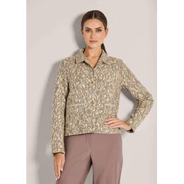 Madeleine Moderner Kurzblazer im Leo-Design in beige / cappuccino / multicolor | Gr.: 46