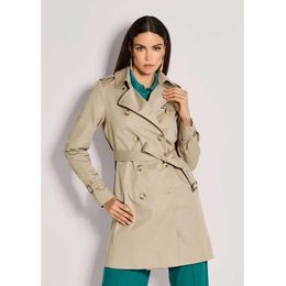 Madeleine Mode MADELEINE Langarm Trenchcoat mit Bindeg&uuml;rtel in berber | Gr.: 46
