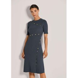 Madeleine Mode MADELEINE Elegantes Kleid mit Zierkn&ouml;pfen in nebelblau | Gr.: 42