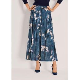 Madeleine Mode MADELEINE Eleganter Midirock mit floralem Design in tintenblau / multicolor | Gr.: 40