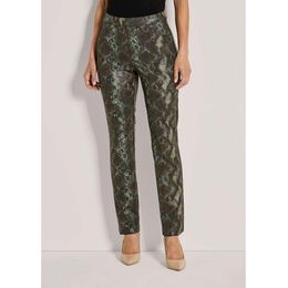 Madeleine Mode MADELEINE Gerade Jerseyhose mit Animal-Print in khaki | Gr.: 20