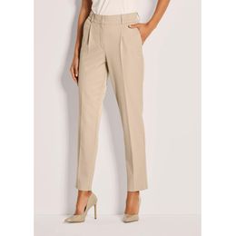 Madeleine Mode MADELEINE Konische Businesshose mit Stretch-Komfort in beige | Gr.: 38