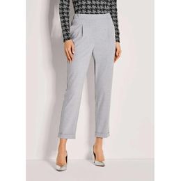 Madeleine Mode MADELEINE Elastische Bundfaltenhose, 7/8-L&auml;nge in grau / melange | Gr.: 46
