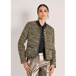 Madeleine Mode MADELEINE Festlicher Blazer mit Glitzerdetails in bleigrau / taupe / multicolor | Gr.: 44