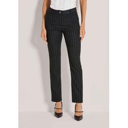 Madeleine Mode MADELEINE Flanellhose mit schmaler Beinform in schwarz / grau | Gr.: 36