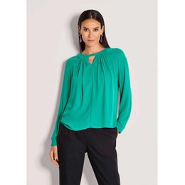 Madeleine Mode MADELEINE Elegante Bluse mit V-Ausschnitt in petrol | Gr.: 44