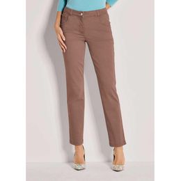 Madeleine Mode MADELEINE Schlanke Five-Pocket mit Stretch-Komfort in tabakbraun | Gr.: 34