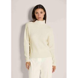 Madeleine Mode MADELEINE Eleganter Wollpullover mit Stehkragen in wollwei&szlig; | Gr.: 36