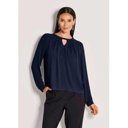 Madeleine Mode MADELEINE Elegante Bluse mit V-Ausschnitt in marine | Gr.: 48