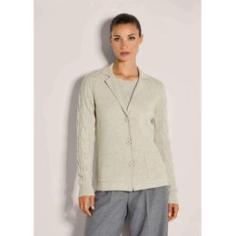 Madeleine Mode MADELEINE Eleganter Blazer mit Reverskragen in silbergrau / melange | Gr.: 44
