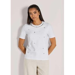 Madeleine Mode MADELEINE Elegantes Shirt mit Strassakzenten in wei&szlig; | Gr.: 36