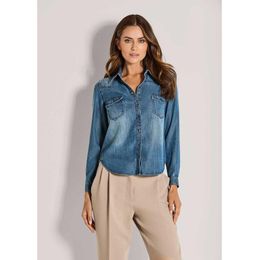Madeleine Mode MADELEINE L&auml;ssige Denim-Bluse mit Hemdkragen in bleached | Gr.: 40