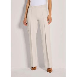 Madeleine Mode MADELEINE Weite Jerseyhose mit Biesen in perlwei&szlig; | Gr.: 18