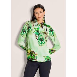 Madeleine Mode MADELEINE Elegante Bluse mit Hemdkragen in eisgr&uuml;n / multicolor | Gr.: 34