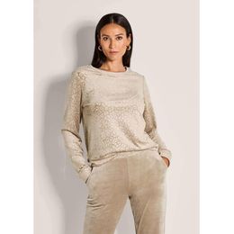 Madeleine Mode MADELEINE Langarm Animal-Print Pullover in taupe | Gr.: 46