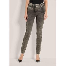 Madeleine Mode MADELEINE Schmale Jeans mit Used-Waschung in grey | Gr.: 18