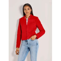 Madeleine Mode MADELEINE Eleganter Jerseyblazer im Zopf-Design in rot | Gr.: 48