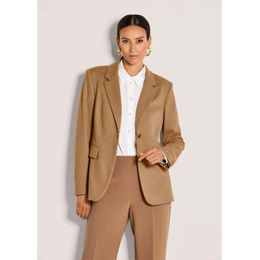 Madeleine Mode MADELEINE Eleganter Businessblazer mit Reverskragen in caramel / melange | Gr.: 44