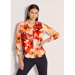 Madeleine Mode MADELEINE Elegante Bluse mit Hemdkragen in pfirsich / multicolor | Gr.: 46