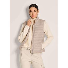 Madeleine Mode MADELEINE Verk&uuml;rzte Steppweste f&uuml;r Damen in beige | Gr.: 42
