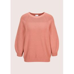 Madeleine Mode MADELEINE Zeitloser Baumwollpullover mit Perlfang-Muster in blassrosa | Gr.: 36