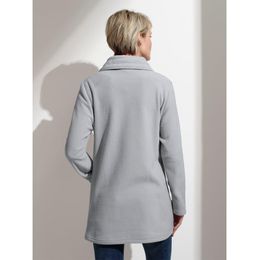 Sieh an! Long-Fleecejacke in grau | Gr.: 42