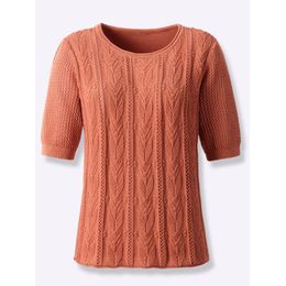 WITT WEIDEN Kurzarmpullover in papaya | Gr.: 40
