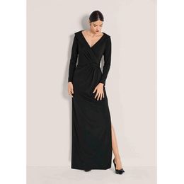 Madeleine Mode MADELEINE Elegantes Stretchkleid in Wickel-Optik in schwarz | Gr.: 42