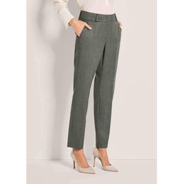 Madeleine Mode MADELEINE B&uuml;gelfaltenhose mit Formbund in grau / melange | Gr.: 17