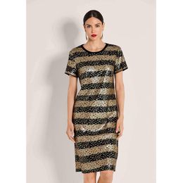 Madeleine Mode MADELEINE Elegantes Shirtkleid im Streifen-Look in schwarz / multicolor | Gr.: 44