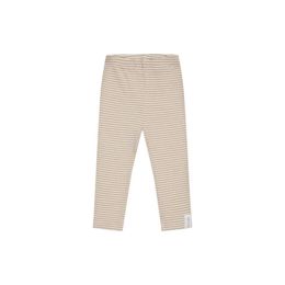 leevje Leggings Stripes aus Bio Baumwolle in white / beige | Gr.: 74/80