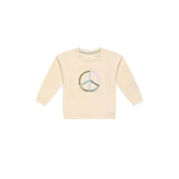 leevje Unisex Oversized Sweatshirt peace' in cappuccino | Gr.: 134/140