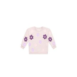 leevje Oversized Sweatshirt flowers in lavender | Gr.: 86/92