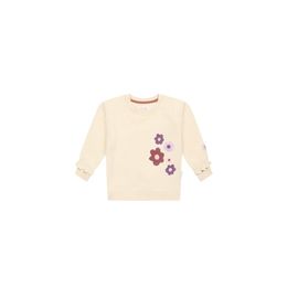 leevje Oversized Sweatshirt flowers in light beige | Gr.: 122/128