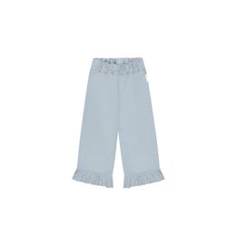 leevje Weite Cordhose mit R&uuml;schensaum in clear blue | Gr.: 74/80