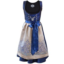 Edelnice Midi Dirndl 2-teilig in blau, gold | Gr.: 38