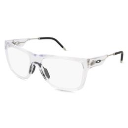 Oakley OX8028 Brille Herren | Fassung: Vollrand, Quadratisch, Weiß Transparent