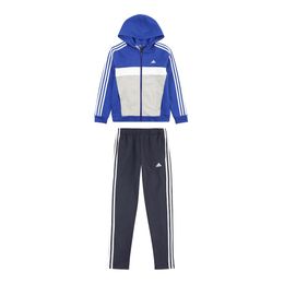 adidas Sportswear Trainingsanzug 'Tiberio 3-Stripes Colorblock Fleece' Jungen Gr&ouml;&szlig;e 176 blau / graumeliert / schwarz / wei&szlig;