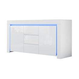 Höffner Sideboard weiß Maße (cm): B: 140 H: 65 » Höffner