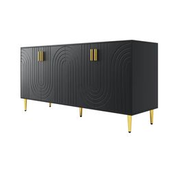 H&ouml;ffner Sideboard &brvbar; schwarz &brvbar; Ma&szlig;e (cm): B: 152 H: 75 &raquo; H&ouml;ffner