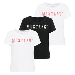Mustang T-Shirt Damen Gr&ouml;&szlig;e XL rot / schwarz / wei&szlig;
