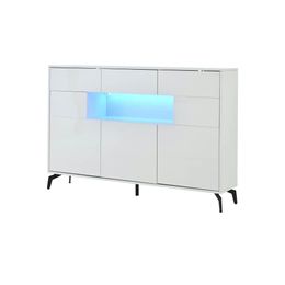 H&ouml;ffner Sideboard &brvbar; wei&szlig; &brvbar; Ma&szlig;e (cm): B: 140 H: 94 &raquo; H&ouml;ffner
