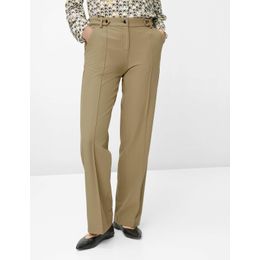 Brax Damen Palazzohose Style MAINE FADED KHAKI Gr&uuml;n Khaki, gr&uuml;n - khaki, Gr. 34