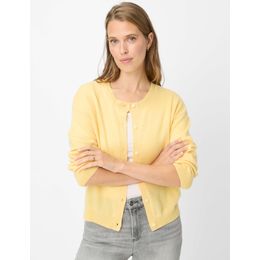 Brax Damen Strickjacke Style ANN, gelb, Gr. 36