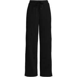 LANDS' END Jogginghose mit geradem Bein SERIOUS SWEATS, Damen,  Schwarz, Baumwoll-Mischung/Polyester-Mischung, by Lands' End