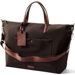 LANDS' END Wasserabweisende, verstaubare Reise-Shoppertasche, Damen,  Braun, Nylon/Leder, by Lands' End