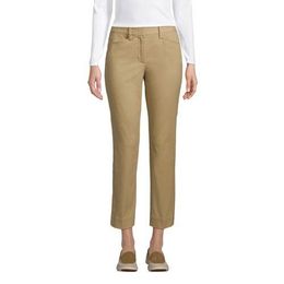 LANDS' END Slim Fit 7/8-Chinos, Damen,  Braun, Baumwoll-Mischung, by Lands' End