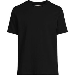 LANDS' END Deluxe Soft T-Shirt, Herren,  Schwarz, Baumwolle/Polyester/Baumwoll-Mischung, by Lands' End